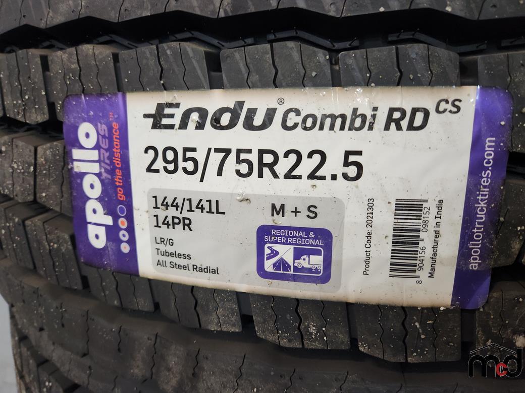 (8) Apollo Endu Combi RD Tires (295/75 R22.5)